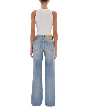 HAIKURE Flora Broken Flare Leg Jeans - Celestial