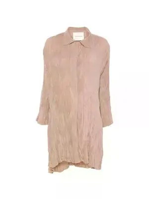 GONGDID DESIGN Pleated Mini Shirtdress