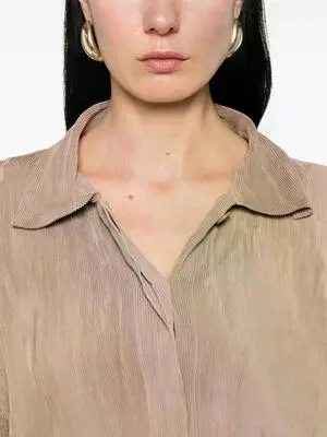 GONGDID DESIGN Pleated Mini Shirtdress