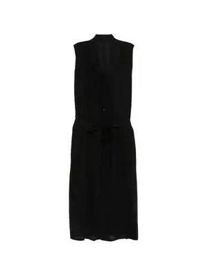 Y’s Tie-waist Collared Midi Dress