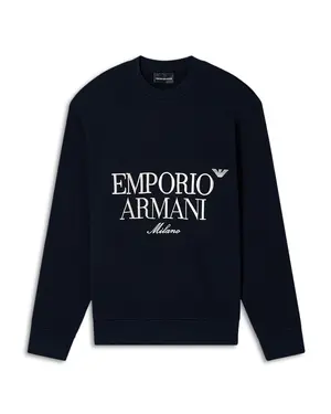Emporio Armani French Terry Embroidered Logo Sweatshirt