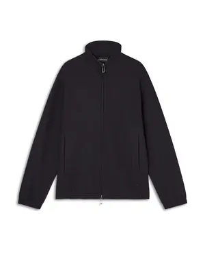 Emporio Armani Chevron Motif Interlock Zip-up Sweatshirt