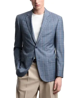 Emporio Armani G Line Regular Fit Single Breasted Notch Lapel Jacket In Super 130s Wool - Teal