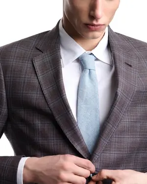 Emporio Armani G Line Regular Fit Jacket In Super 130s Wool - Violet
