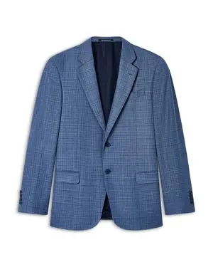 Emporio Armani G Line Regular Fit Single Breasted Notch Lapel Jacket In Super 130s Wool - Blue