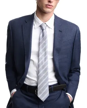 Emporio Armani G Line Regular Fit Wool Wool Silk Suit - Navy Blue