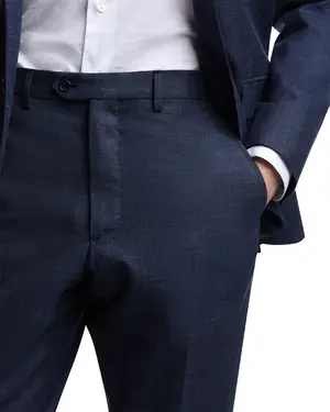 Emporio Armani G Line Regular Fit Wool Wool Silk Suit - Navy Blue