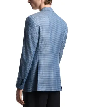 Emporio Armani G Line Regular Fit Single Breasted Notch Lapel Jacket - Light Blue