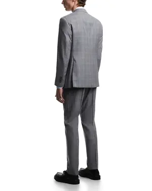 Emporio Armani G Line Regular Fit Single Breasted Peak Lapel Suit In Super 130s Virgin Wool - Grey