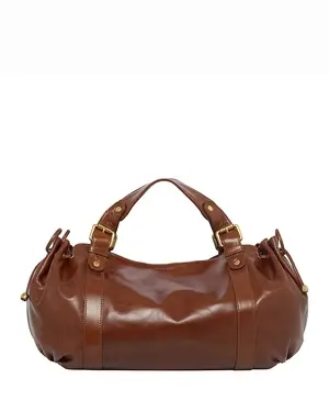 Gerard Darel 24h Leather Handbag - Caramel