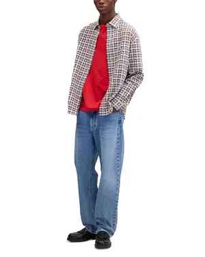 Nn07 Deon Patterned Pocket Shirt