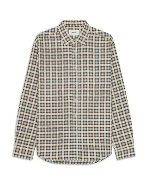 Nn07 Deon Patterned Pocket Shirt