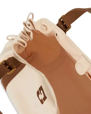 Gerard Darel 24h Canvas Handbag - Ecru/brown
