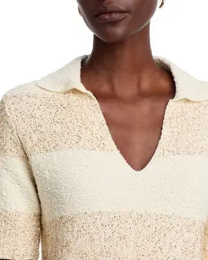Fabiana Filippi Polo Collar Knit Dress - Beige Overflow