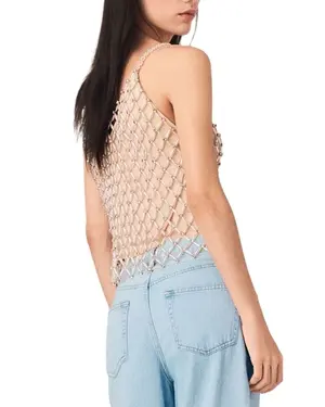 Maje Lakoya Beaded Top