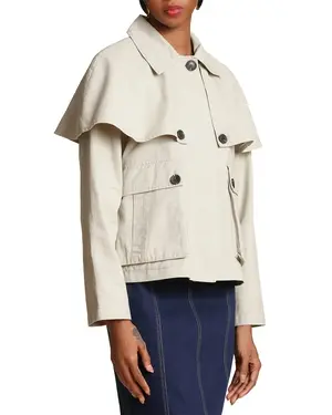 Avec Les Filles Cotton Cape Jacket