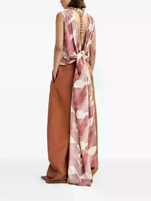 Essentiel Antwerp Jelani Tie-fastening Blouse - Brown