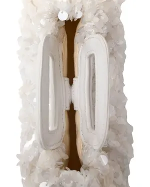 Maje Milpli Mini Sequins Clutch - White