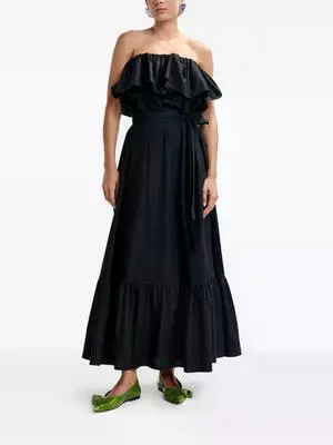 Essentiel Antwerp Ruffled Belted Maxi Dress - Black
