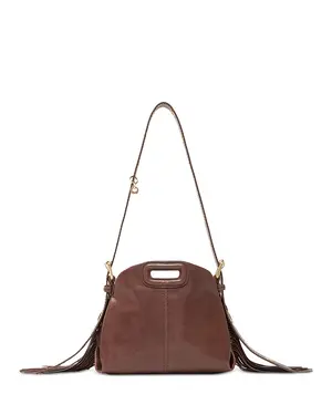 Maje Miss M Mini Leather Bag - Brown