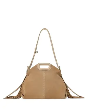 Maje Miss M Suede Bag - Cappucino