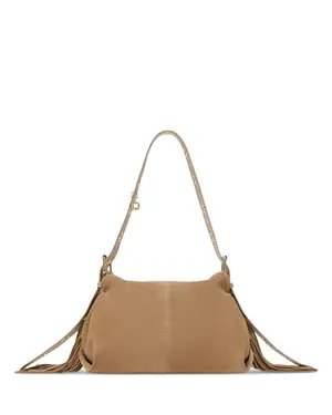 Maje Miss M Suede Bag - Cappucino