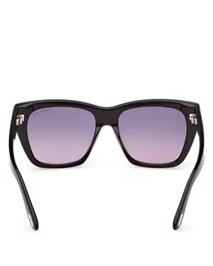 TOM FORD Butterfly Sunglasses, 55mm - Black/gradient Smoke
