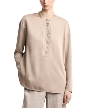 Emporio Armani Crepe Twill Long Sleeve Shirt