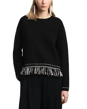 Emporio Armani Fringe Hem Sweater