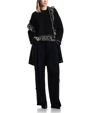 Emporio Armani Fringe Hem Sweater