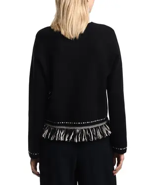 Emporio Armani Fringe Hem Sweater
