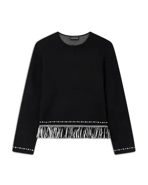 Emporio Armani Fringe Hem Sweater