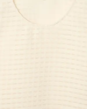 Emporio Armani Vichy 3d Jacquard Tank Top - Vanilla