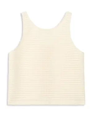 Emporio Armani Vichy 3d Jacquard Tank Top - Vanilla