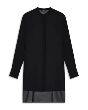 Emporio Armani Techno Georgette Long Shirt