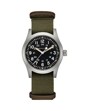 Hamilton Khaki Field Mechanical 42mm Watch - Black/green