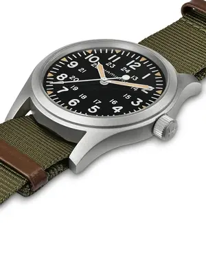 Hamilton Khaki Field Mechanical 42mm Watch - Black/green