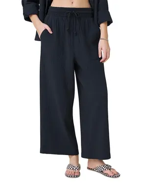 Splendid Ava Gauze Pants - Navy