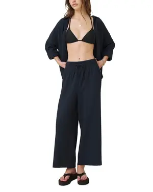 Splendid Ava Gauze Pants - Navy