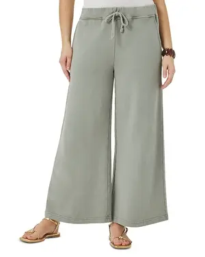 Splendid Greta Terry Cropped Pants - Eucalyptus