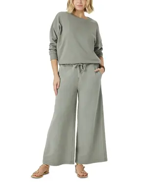 Splendid Greta Terry Cropped Pants - Eucalyptus