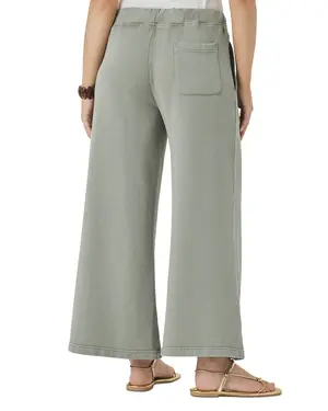 Splendid Greta Terry Cropped Pants - Eucalyptus