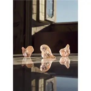 Lalique Piou Piou Head Up Crystal Figure, Coral - No Color