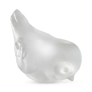 Lalique Piou Piou Head Down Crystal Figure - No Color