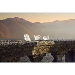 Lalique Piou Piou Head Down Crystal Figure - No Color