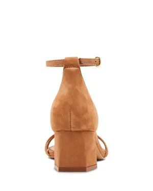 Steve Madden Rae Block Heel Sandals - Tan Nubuck