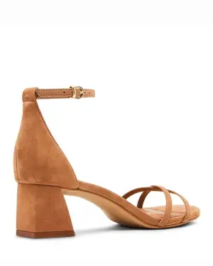 Steve Madden Rae Block Heel Sandals - Tan Nubuck