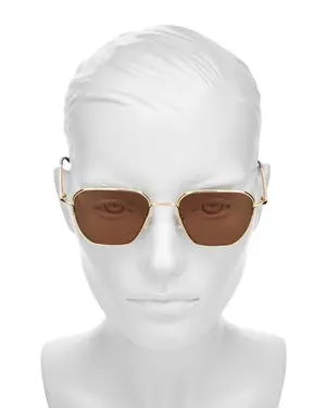Alexander McQueen Geometric Sunglasses, 50mm