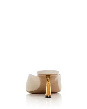 FERRAGAMO Igea S-shape Heel Slide Sandals - Mascarpone