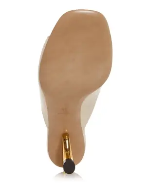 FERRAGAMO Igea S-shape Heel Slide Sandals - Mascarpone